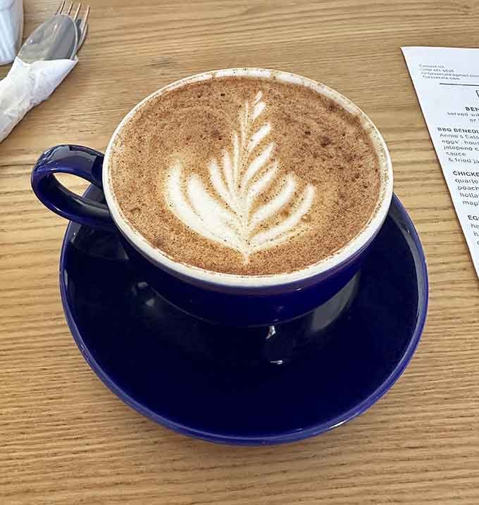 Latte art this pretty almost makes you hesitate before destroying it, but caffeine needs override artistic appreciation every time.