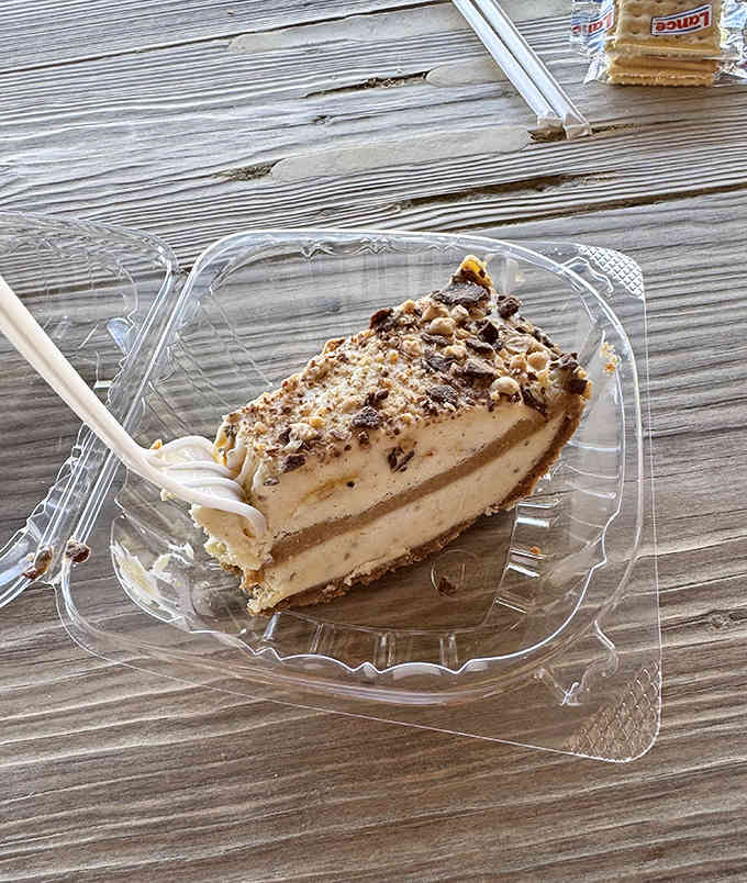 Save room for dessert, because even after all that barbecue, this slice of heaven deserves your attention.