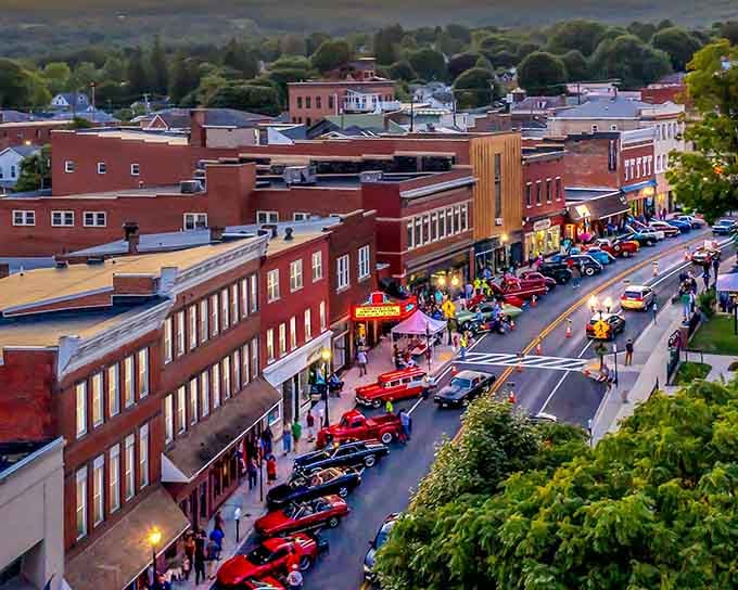 Downtown Frostburg during events proves small towns throw better parties than cities with ten times the population.
