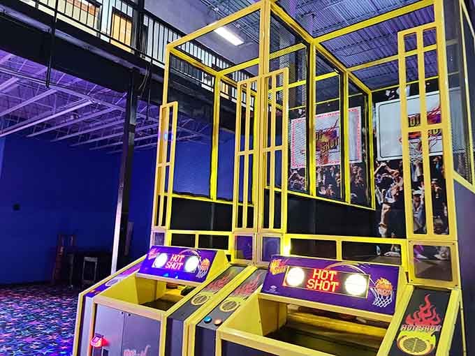 Basketball arcade games where everyone suddenly becomes a three-point champion, at least until the timer runs out and reality returns.