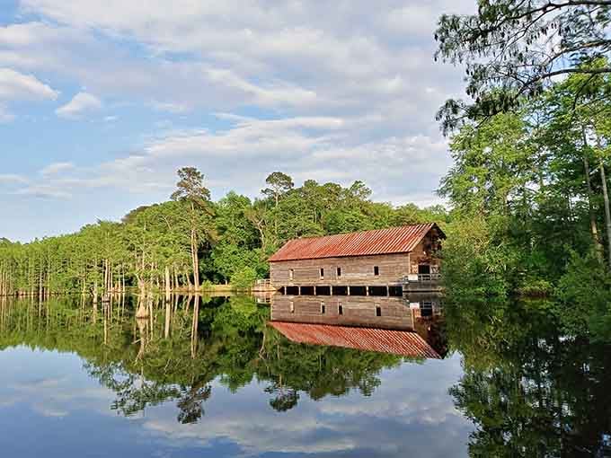 When the mill reflects perfectly in the pond, your camera gets a workout it won't forget.