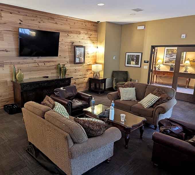 Modern comfort meets castle charm in lounges where you can relax without sacrificing your connection to civilization.