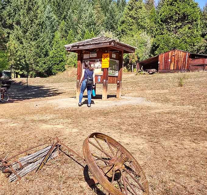 Even ghost towns need visitor information, though the original residents never required directional assistance.