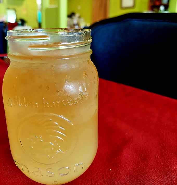 Sweet tea's cousin, fresh lemonade in a mason jar, because some traditions are too good to mess with or modernize unnecessarily.