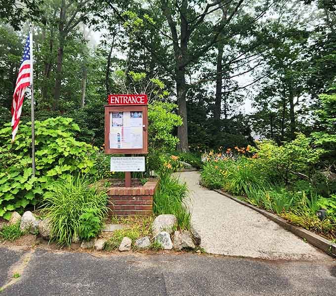 That entrance sign isn't overselling anything, there's genuinely a medieval castle waiting down this path.