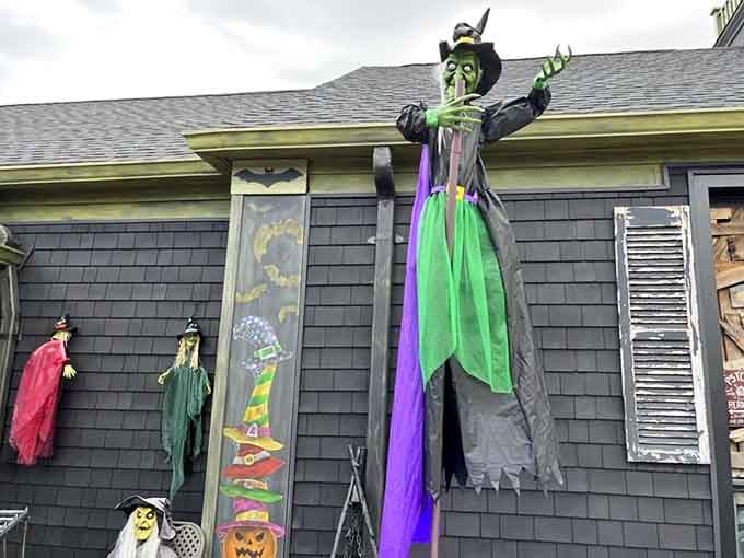 Giant decorations outside prove this place doesn't do anything halfway, including their commitment to year-round Halloween vibes.
