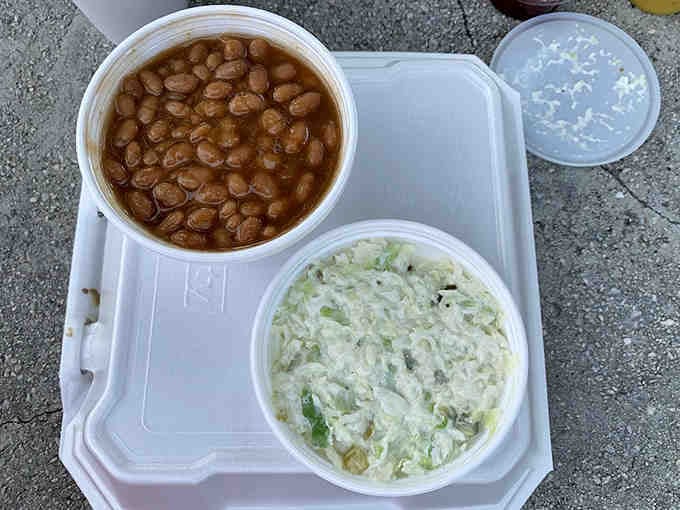 Baked beans and coleslaw: the supporting actors that deserve their own standing ovation every performance.