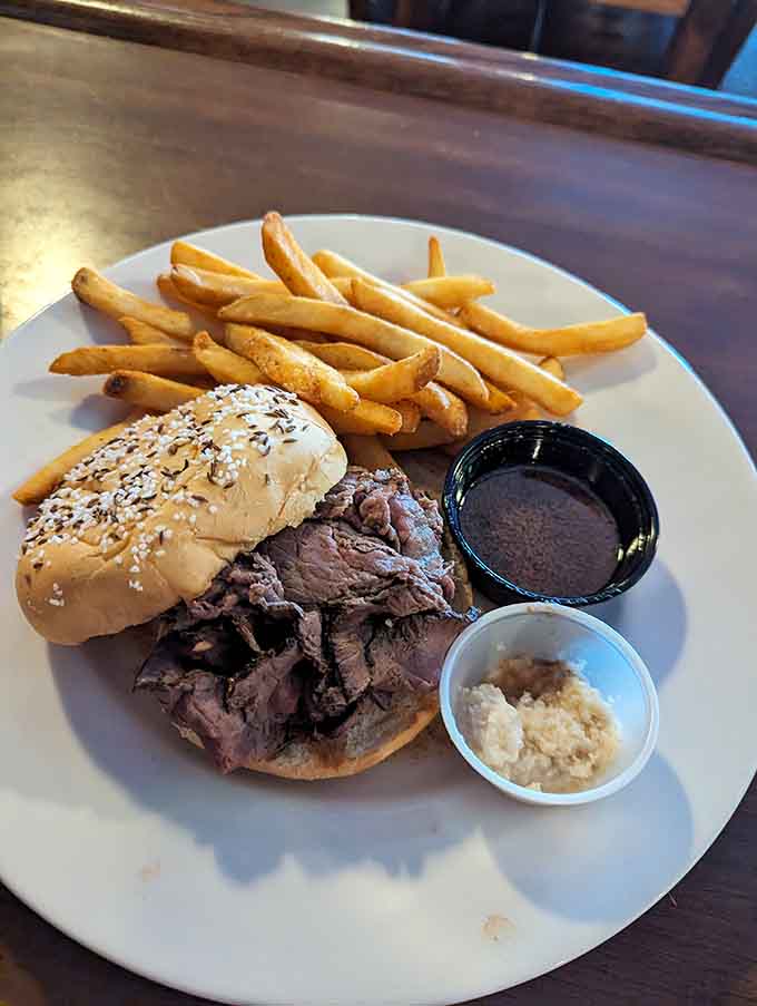 Sometimes you need a burger that bridges two cultures, complete with horseradish and zero apologies.