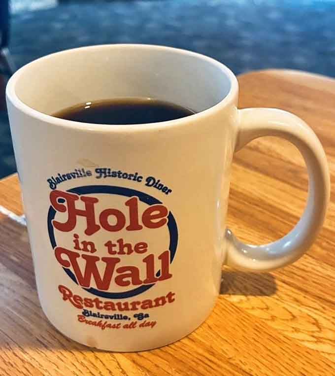 Hot coffee in a diner mug tastes better than any fancy latte, and that's just scientific fact.