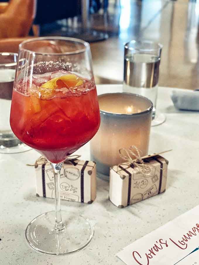 Craft cocktails served in proper glassware with thoughtful garnishes &ndash; because presentation matters when you're sipping something special.