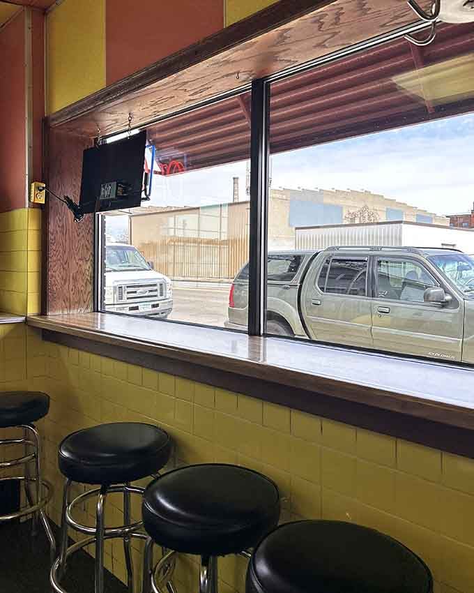 Counter seating where you're close enough to watch the magic happen and smell every glorious moment of it.