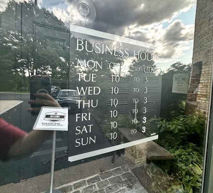 Open seven days a week, because classic car appreciation doesn't believe in taking days off, apparently.