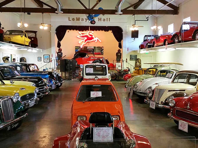 LeMay Hall showcases everything from tiny European imports to American land yachts in one glorious space.