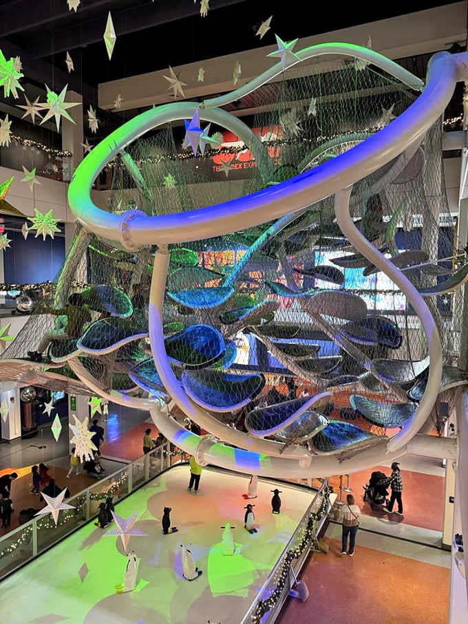 The Infinity Climber beckons to your inner child while your adult knees politely request you just watch from the ground instead.