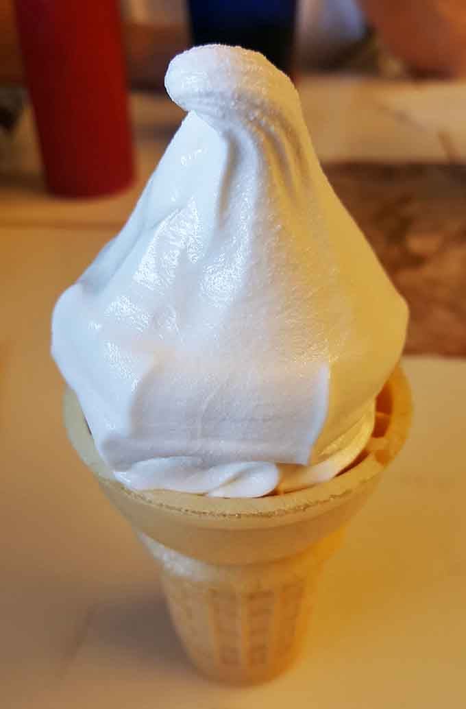 Soft-serve ice cream in a cone remains one of life's simple pleasures, no matter your age.