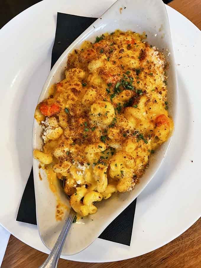 Crawfish mac and cheese proves that sometimes combining two comfort foods creates absolute magic on a plate.