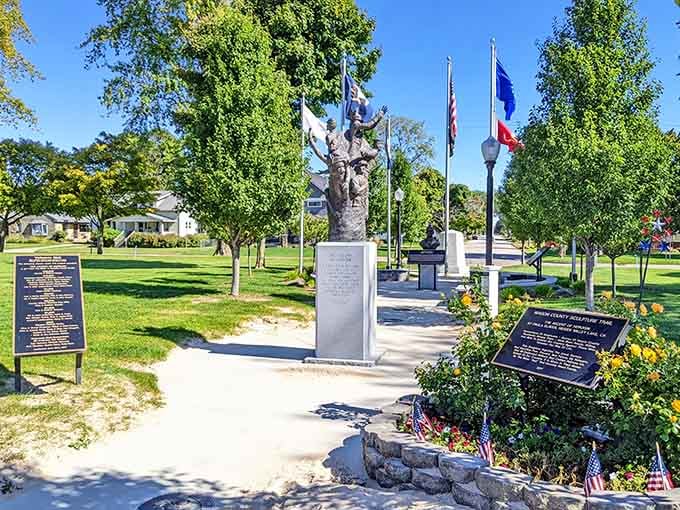 Flags and monuments honor those who served, proving patriotism doesn't require billboards or bumper stickers to mean something.