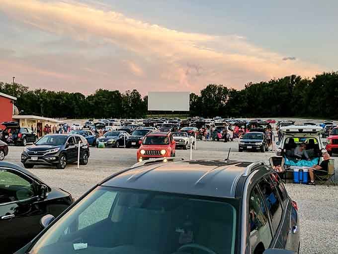 A full lot means you're not alone in appreciating the finer things, like outdoor cinema experiences.