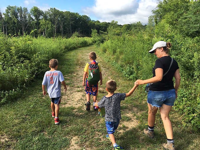 Little explorers discover that the best playground equipment doesn't require batteries or Wi-Fi to operate properly.