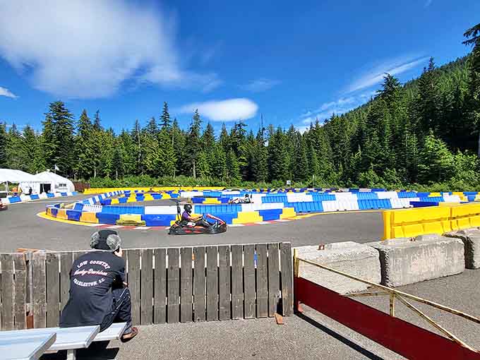 Go-karts on a mountain because apparently regular go-karts weren't exciting enough for Oregon.