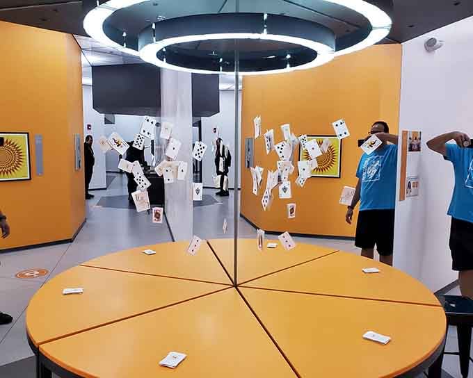 The kaleidoscope exhibit turns you into a human snowflake, which is oddly satisfying and slightly dizzying simultaneously.