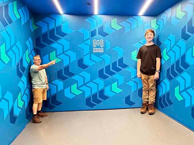 One person shrinks while another towers, creating family photos that require lengthy explanations at Thanksgiving.