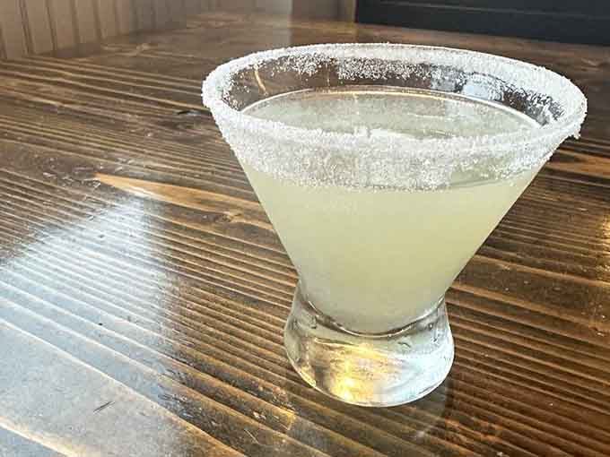 A perfectly salted margarita that pairs beautifully with lake views and even better with fresh seafood.