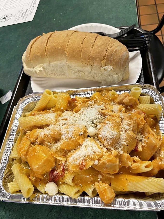 Chicken riggies with that signature creamy-tomato sauce and tender pasta, Utica's gift to the carbohydrate-loving world we all inhabit.