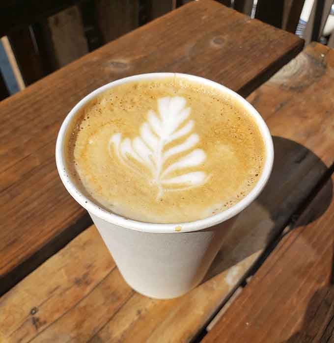 Even the coffee gets the artisan treatment here, because apparently cowboys appreciate latte art too these days.