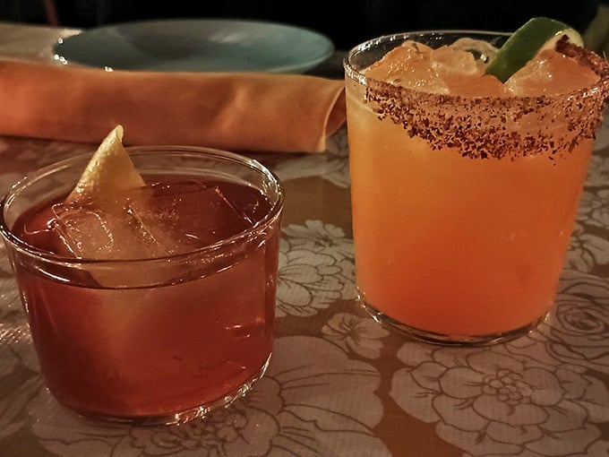 Two cocktails ready to make your meal even better, because sometimes dinner needs a little liquid encouragement to reach perfection.