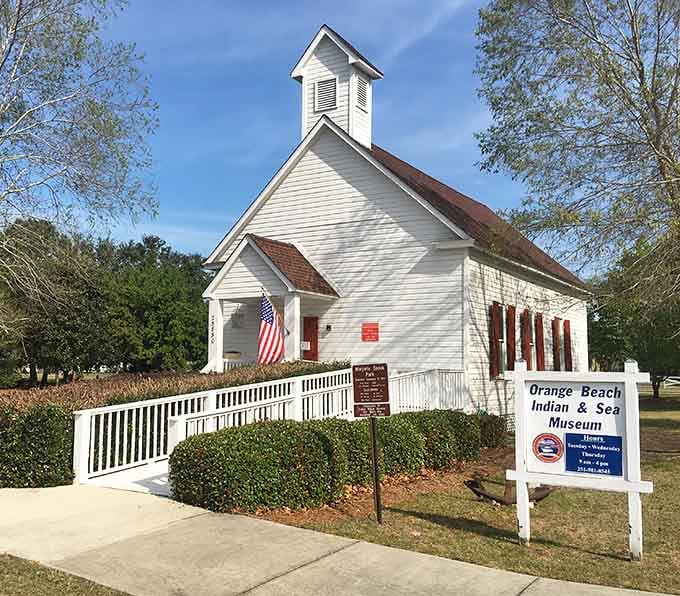 The charming Orange Beach Indian & Sea Museum sits in a historic building that tells the area's fascinating coastal story.