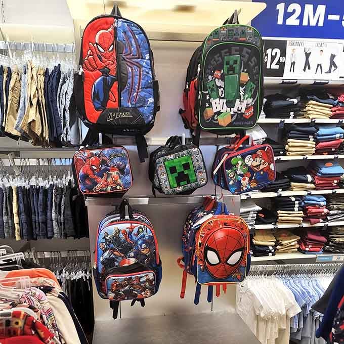 Character backpacks that'll make school mornings slightly less painful, at least until the novelty wears off in October.