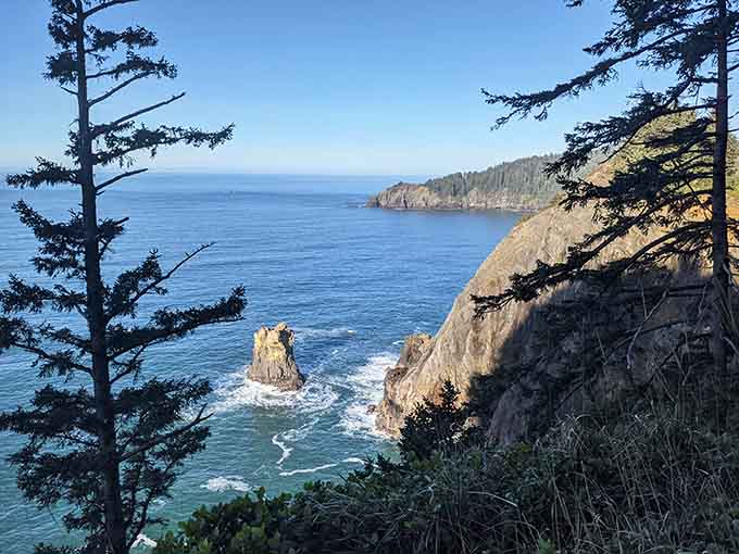 Rocky headlands frame the cove like nature's own amphitheater, with the ocean providing the soundtrack and endless entertainment for free.