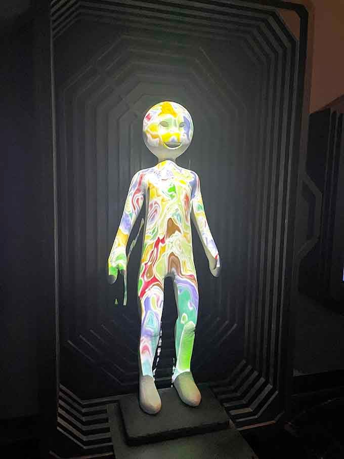 Stand here long enough and you might start questioning your own solid form.