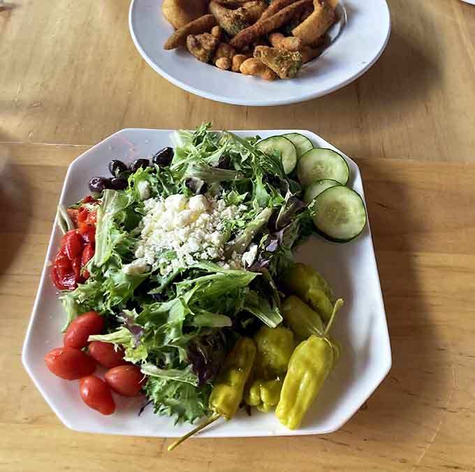 A Cobb salad so generous it almost makes you forget you're about to eat your weight in pizza.