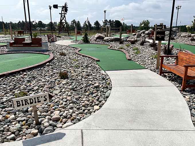 Birdie's Mini Golf offers family-friendly fun with creative obstacles that'll challenge your putting skills and competitive spirit alike.