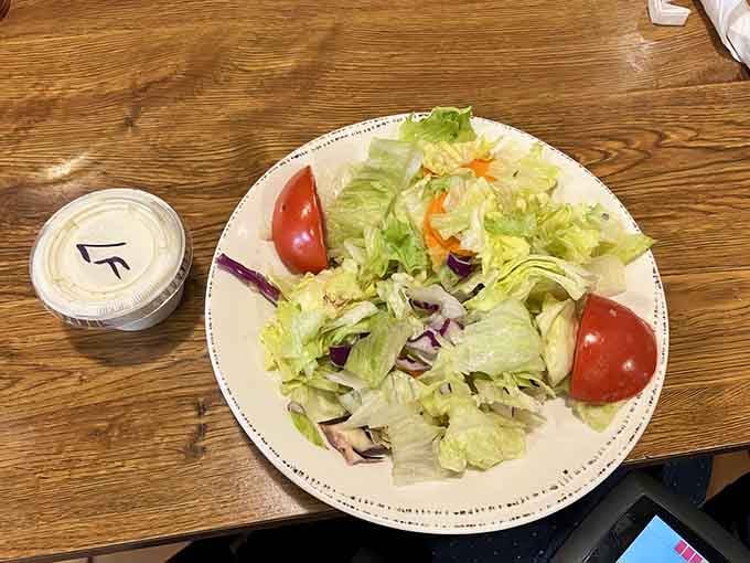 Even the salads here come with generous portions, because vegetables deserve respect in the South.