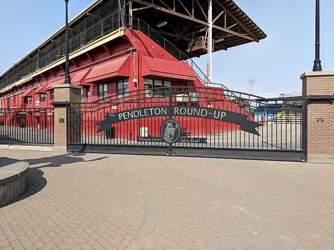 The Round-Up grounds stand ready for September's rodeo magic, when the whole town transforms into celebration mode.