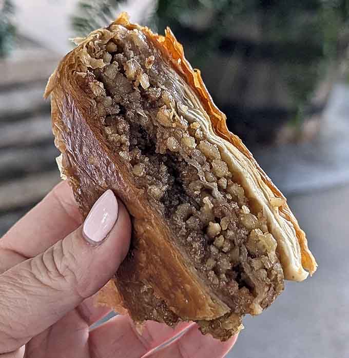 Flaky baklava filled with sweet, nutty goodness makes the perfect treat to cap off your meal.