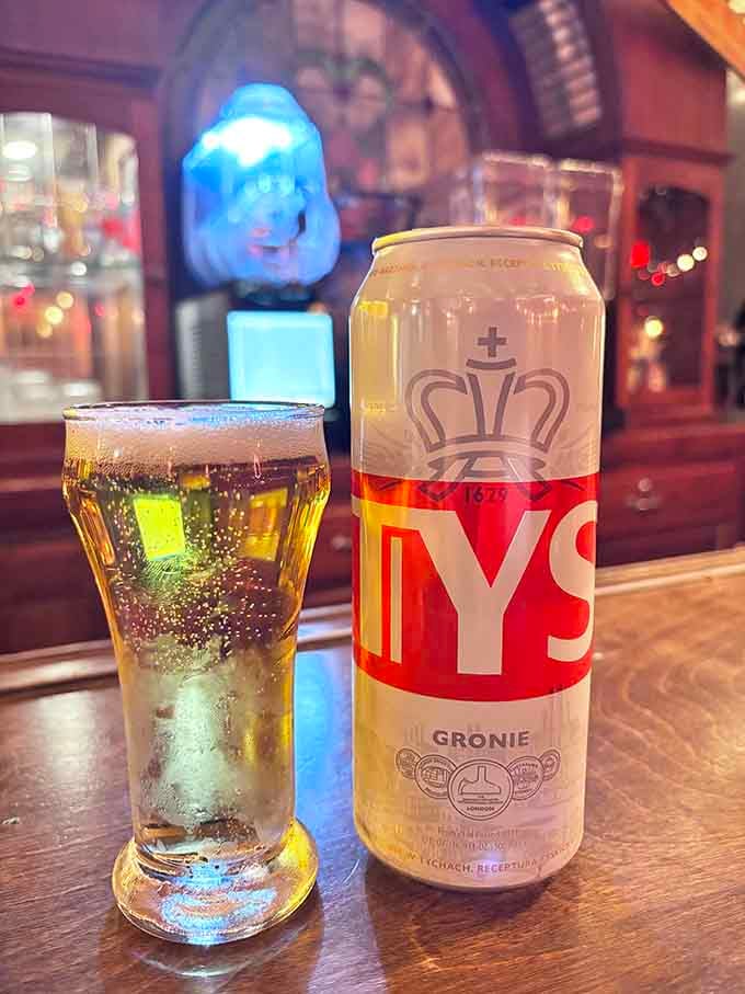 Tyskie beer pairs perfectly with Polish food, like peanut butter meeting jelly for the first time.