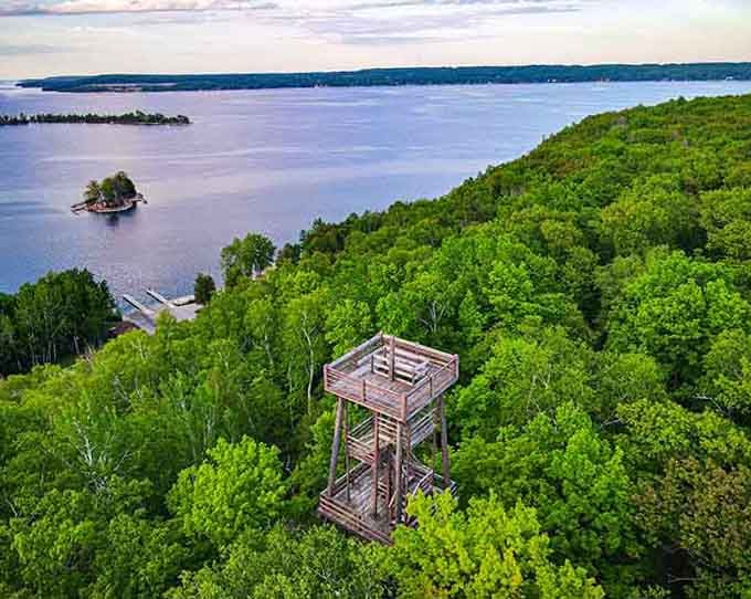 From above, the tower reveals why people climb all those steps without complaining too much.