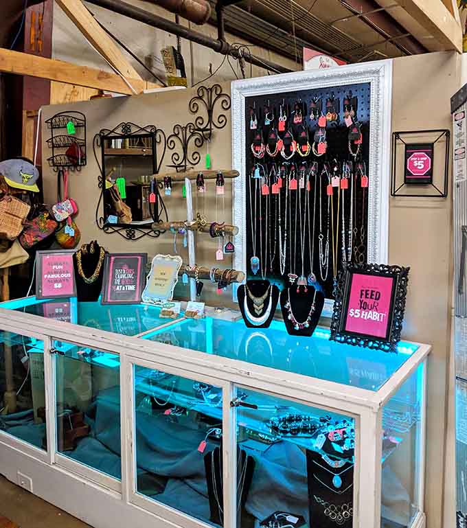 Jewelry displayed like the treasures they are, each piece ready to add sparkle to someone's special occasion.