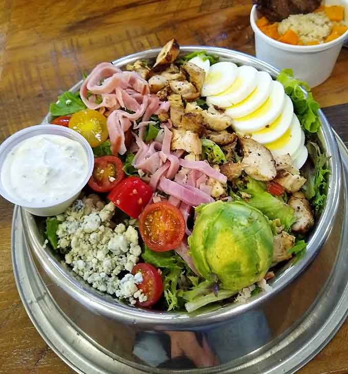 This Cobb salad comes loaded with enough toppings to make you forget you're eating something healthy.