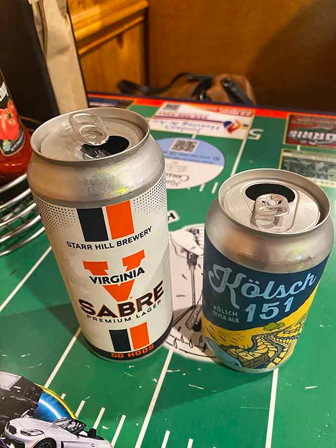 Local Virginia brews on tap mean you can wash down that burger with something crafted right here.