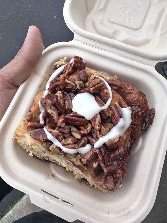 This pecan-topped cinnamon roll is so loaded with nuts, it's practically a health food. We're going with that.