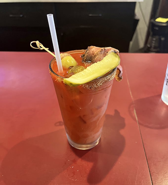 Brunch goals achieved with this towering beauty that takes Wisconsin's favorite morning cocktail seriously.