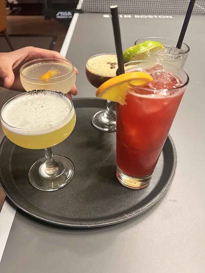 Cocktails colorful enough to distract you from the fact that you're losing badly at ping pong tonight.