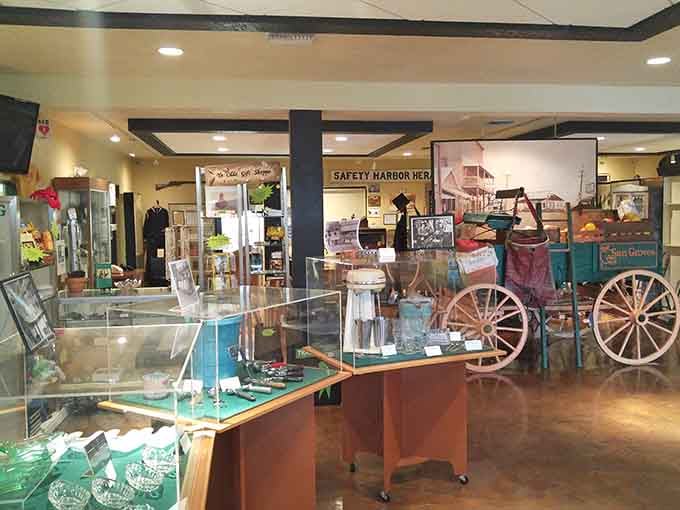 The museum's vintage cart and historical displays prove that Safety Harbor's story is worth more than a quick scroll.