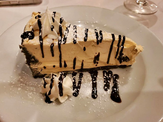 That peanut butter pie with its Oreo crust is basically dessert's way of giving you a warm hug.