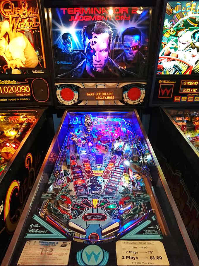 Judgment Day never looked so inviting&mdash;Schwarzenegger's digital face daring you to beat his high score today.